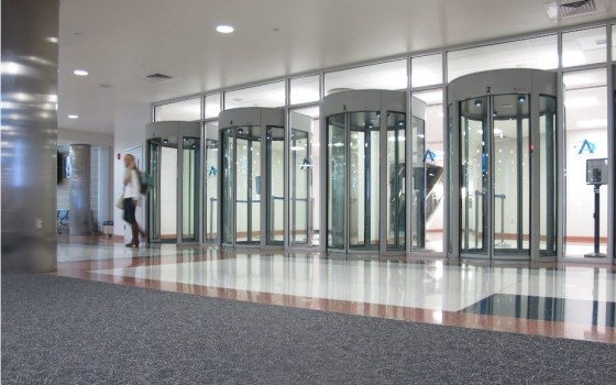 Glass exit portals: Security to leave the airport