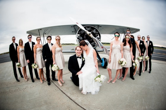 Real wedding: High-flying fun in a Massachusetts airport