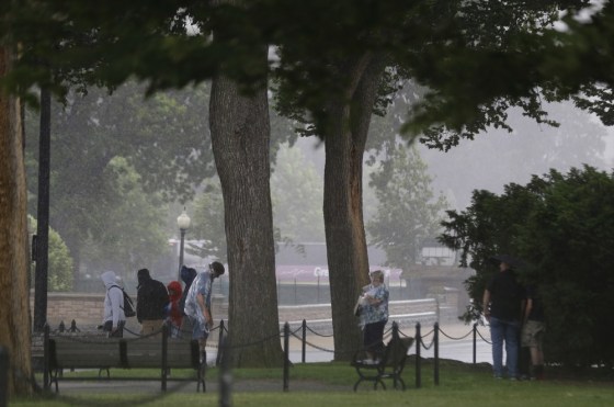 Wild weather over Washington as clouds converge on capital