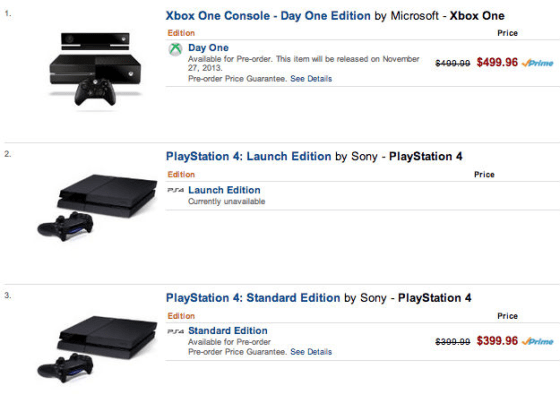 Xbox One and PlayStation 4 pre orders break Amazon records