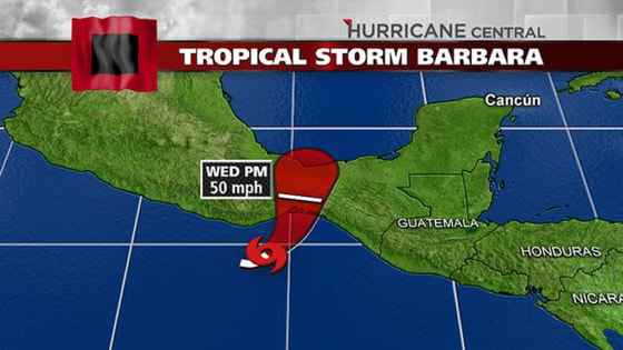 Hurricane warning issued as Barbara threatens Mexican coast