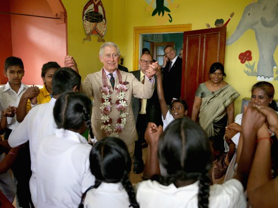Prince Charles, adorably, does hokey pokey with disabled kids