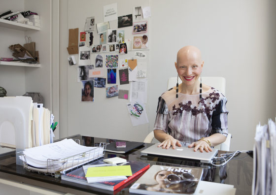 Bald fashion founder redesigns femininity (starting with herself)