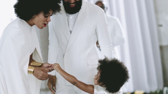 Something blue: Beyoncé shares photo of Blue Ivy at Solange's wedding