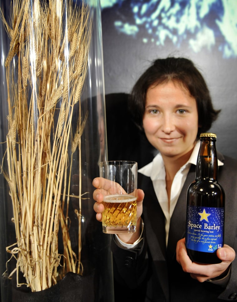 Earthlings, space beer has splashed down