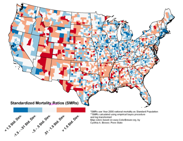 'Death map' shows where nature kills most