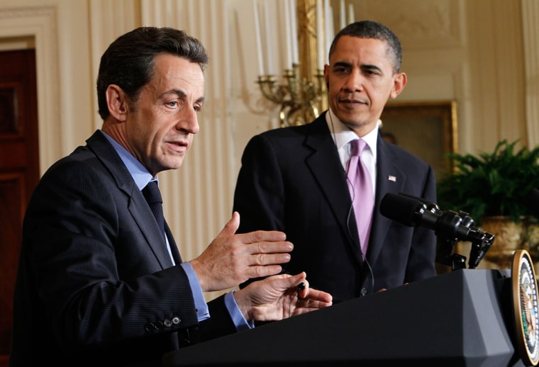 Obama, Sarkozy urge sanctions on Iran