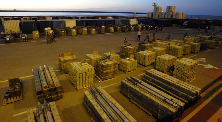 Israel seizes ship, says Iran weapons aboard