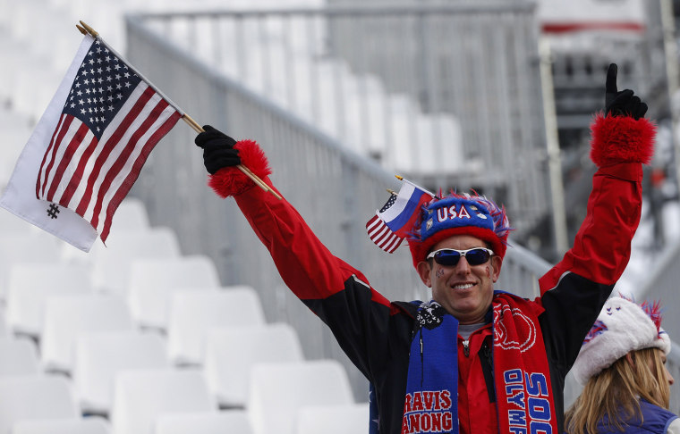 Fans show their spirit at the Olympics