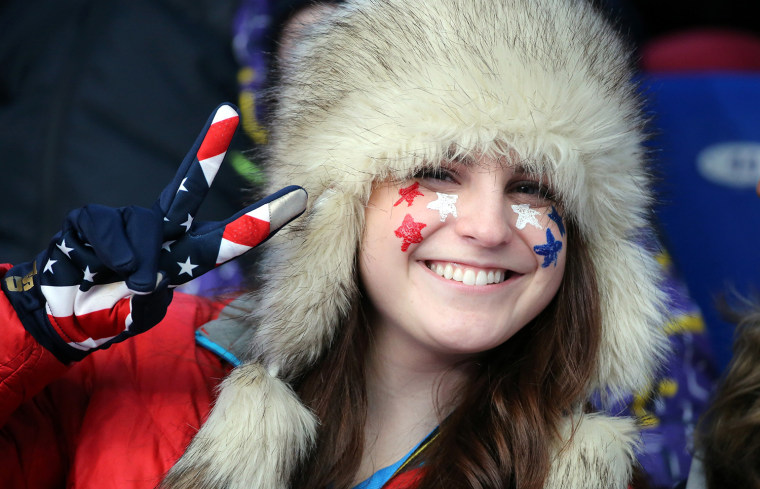 Fans show their spirit at the Olympics