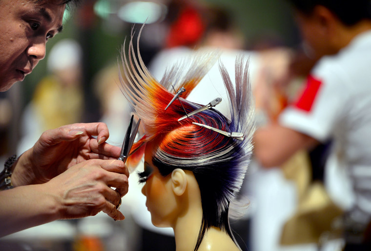 Fantastic hair fashions at the 2014 OMC Hairworld World Cup