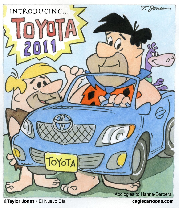 Cartoons: Toyota takes a fall