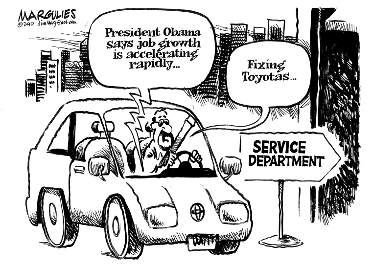 Cartoons: Toyota takes a fall