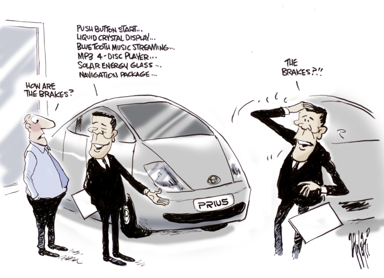 Cartoons: Toyota takes a fall