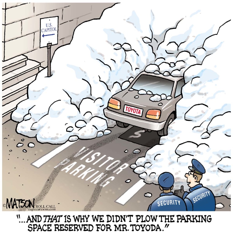 Cartoons: Toyota takes a fall