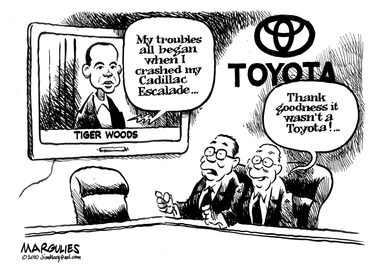 Cartoons: Toyota takes a fall
