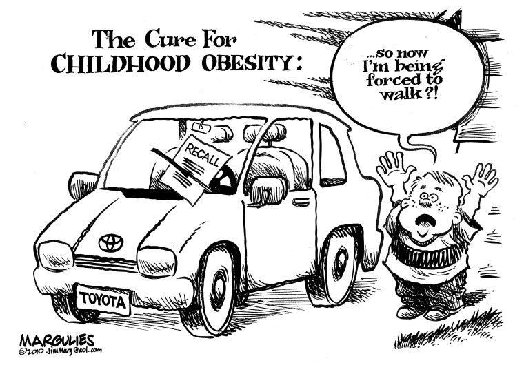 Cartoons: Toyota takes a fall