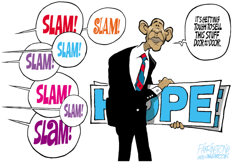 Year in Obama cartoons