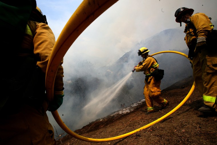 Blazes scorch L.A. canyons