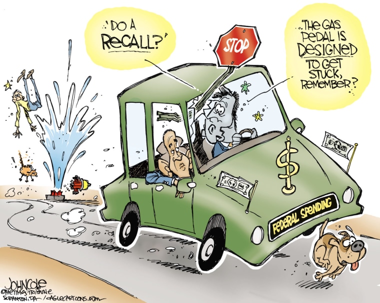 Cartoons: Toyota takes a fall