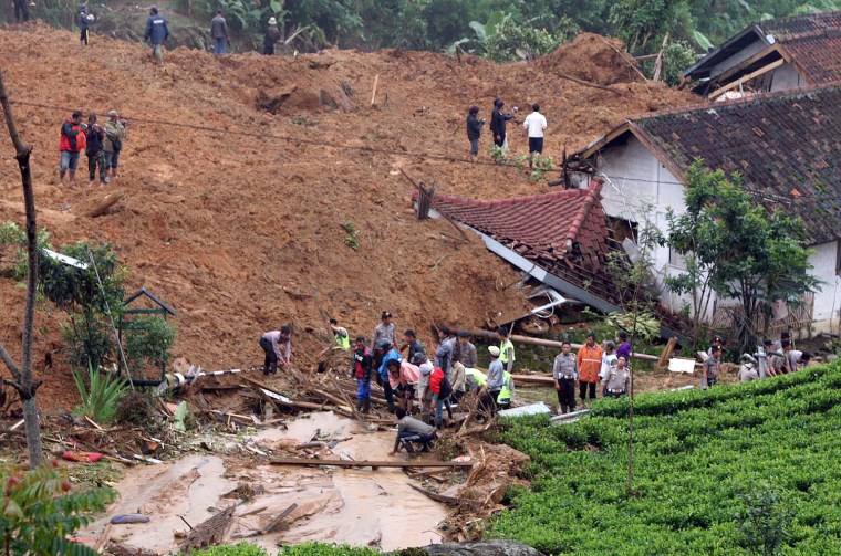 Deadly landslides in West Java, Indonesia