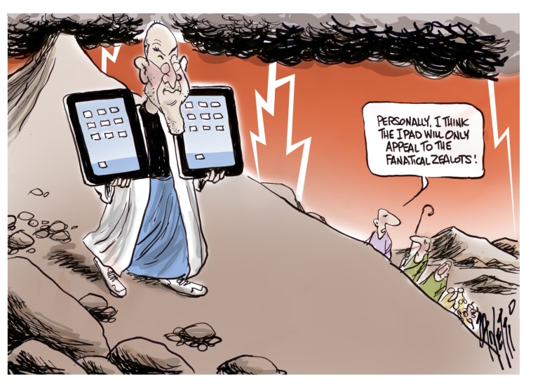 Cartoons: The release of the iPad