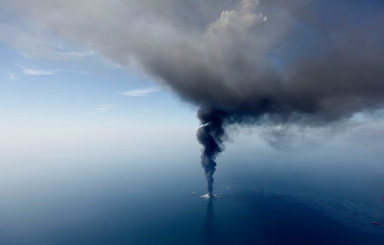 Deepwater Horizon oil rig explosion and collapse