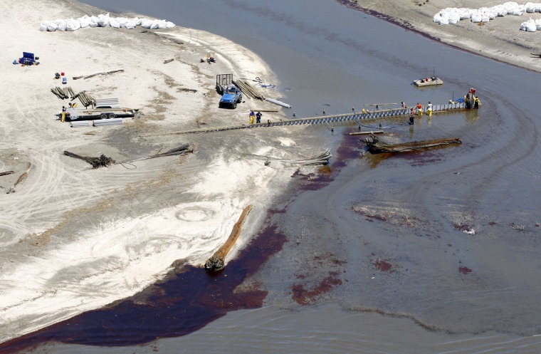 Deepwater Horizon rig oil hits land