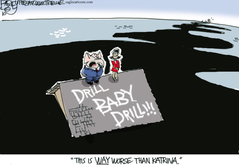 Cartoons: Cleaning up the Gulf