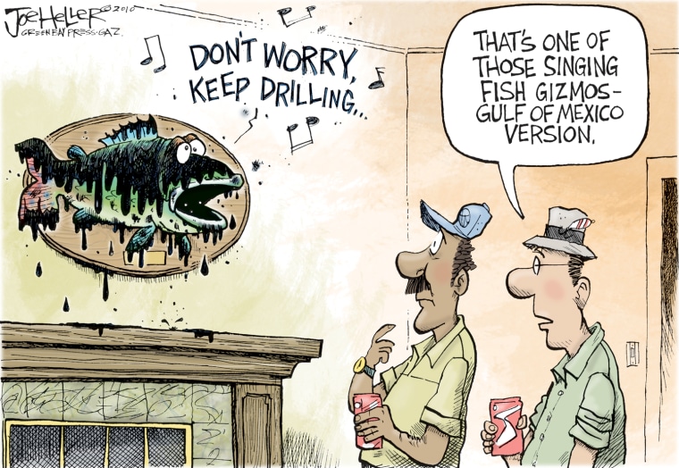 Cartoons: Cleaning up the Gulf