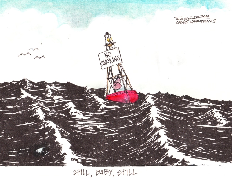 Cartoons: Cleaning up the Gulf