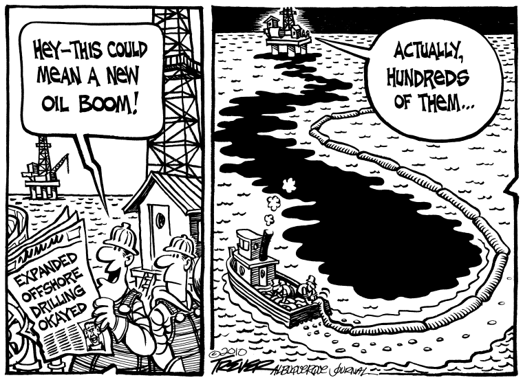 Cartoons: Cleaning up the Gulf
