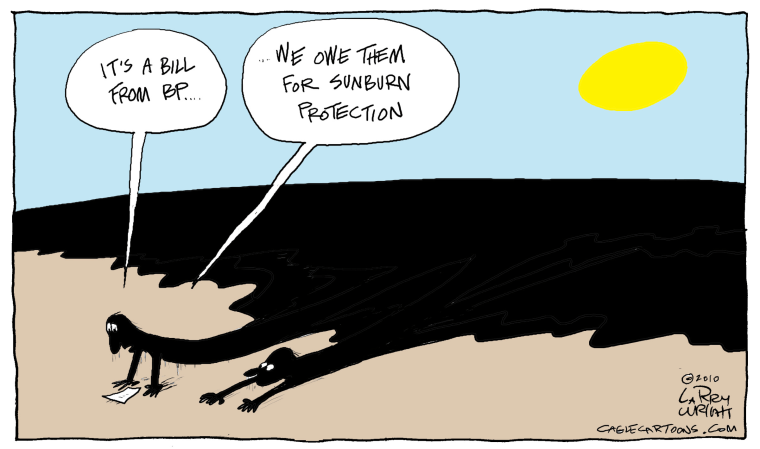 Cartoons: Cleaning up the Gulf