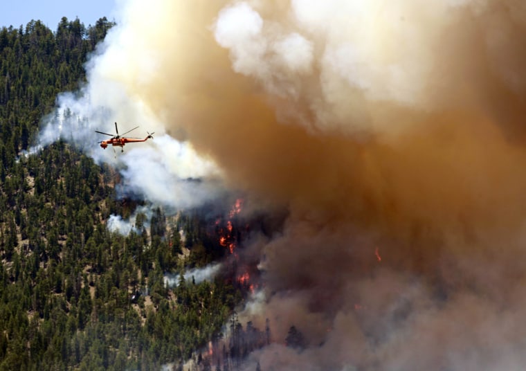 Wildfire blaze across Flagstaff