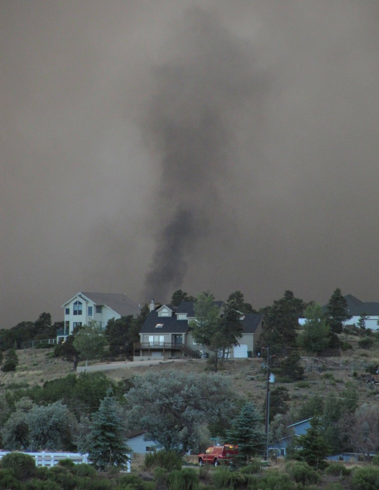 Wildfire blaze across Flagstaff