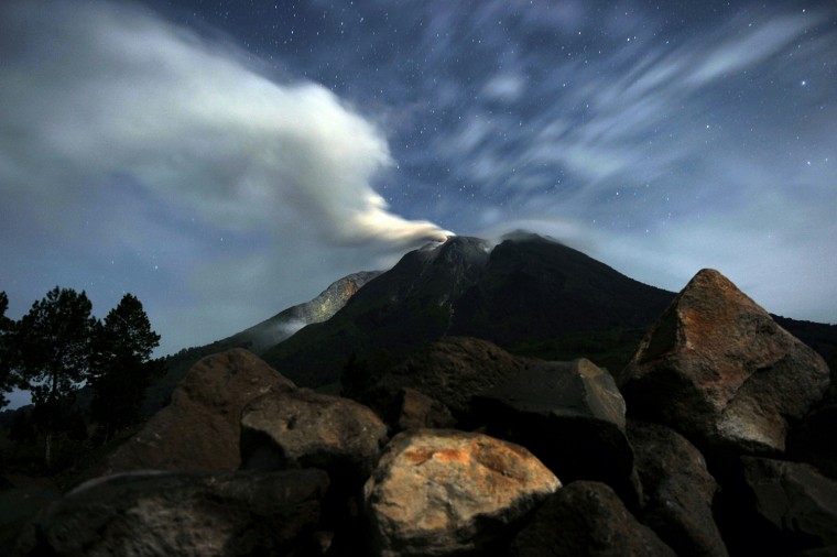 Mount Sinabung erupts