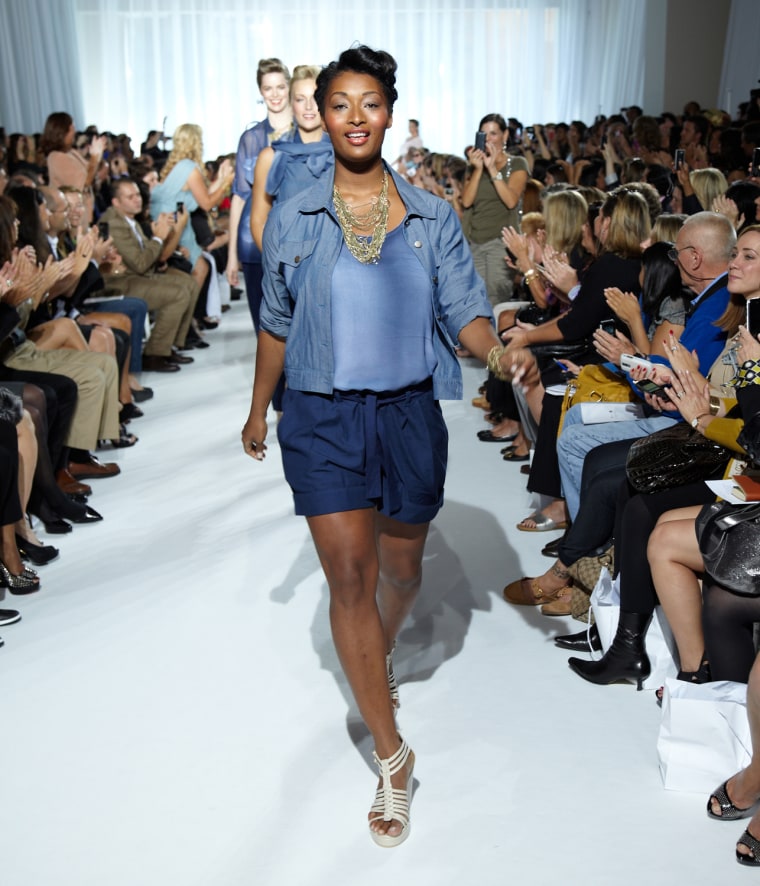 Plus-size models on the runway