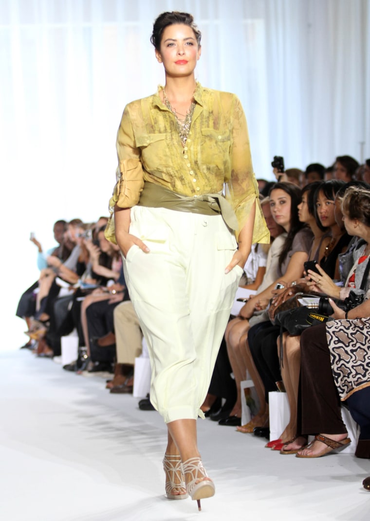 Plus-size models on the runway