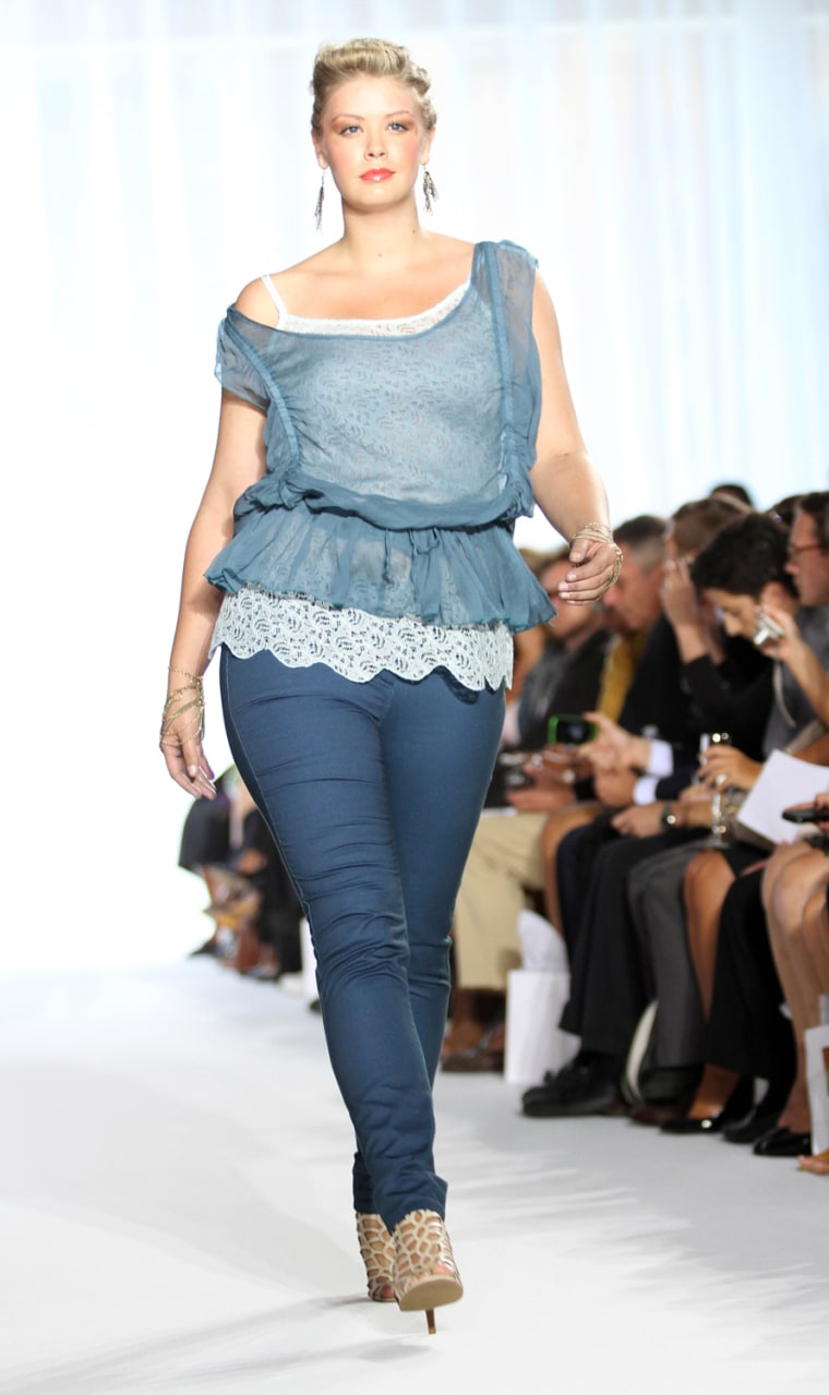 Plus-size models on the runway