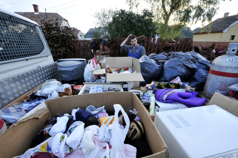 Toxic red sludge floods towns near Budapest