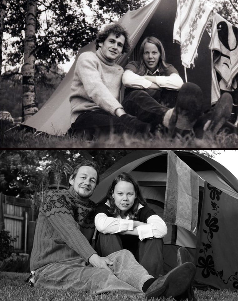 Like parent, like child: Re-creating family photos