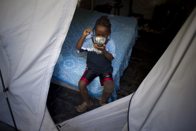 For young amputee, Haiti brings one disaster after another