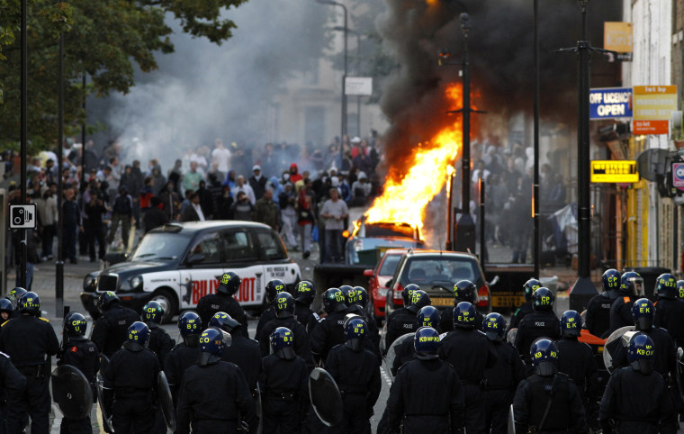 Summer of 2011: Riots break out in UK