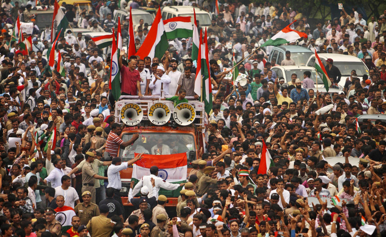Indian social activist Anna Hazare