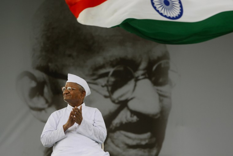 Indian social activist Anna Hazare