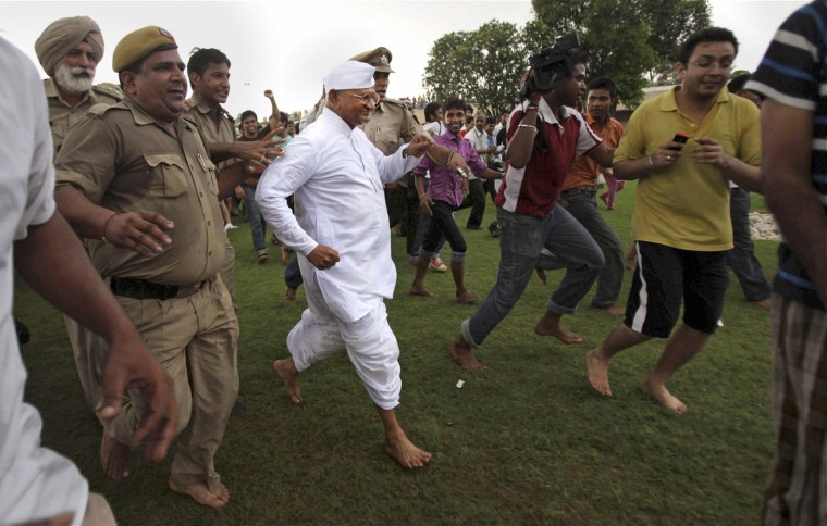 Indian social activist Anna Hazare
