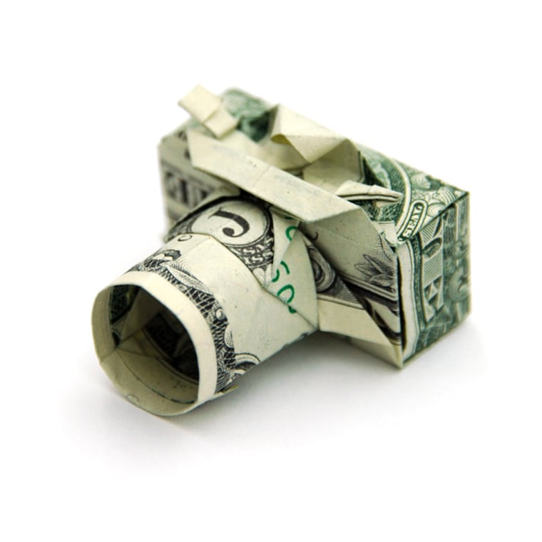 His origami is right on the money