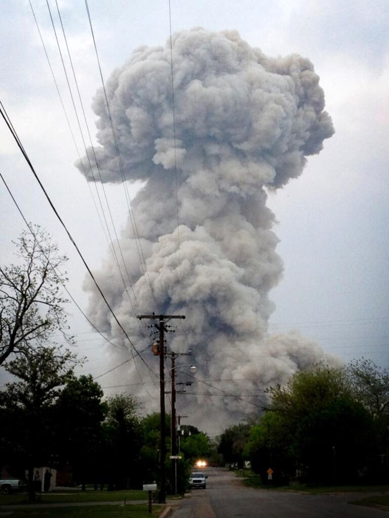 Fertilizer plant explosion in West, Texas