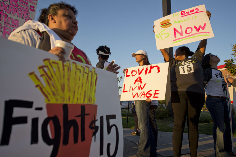 Fast-food workers protest