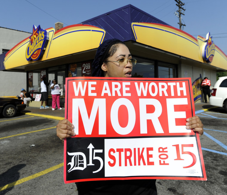 Fast-food workers protest